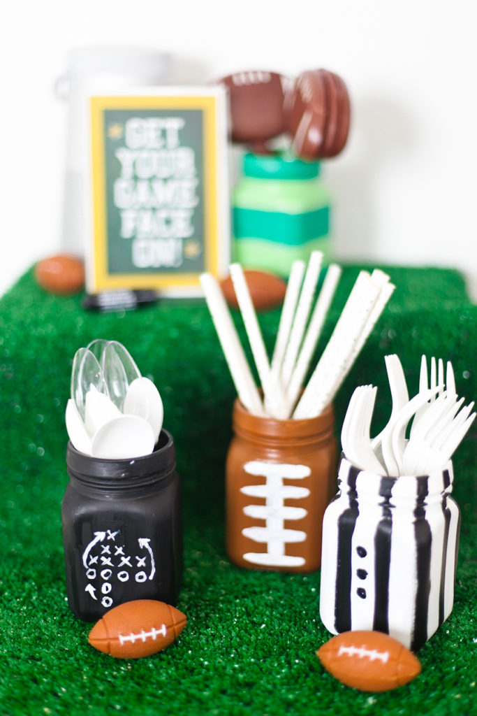 Don’t Fumble With The Forks: DIY Football Party Mason Jars - HSN Blogs